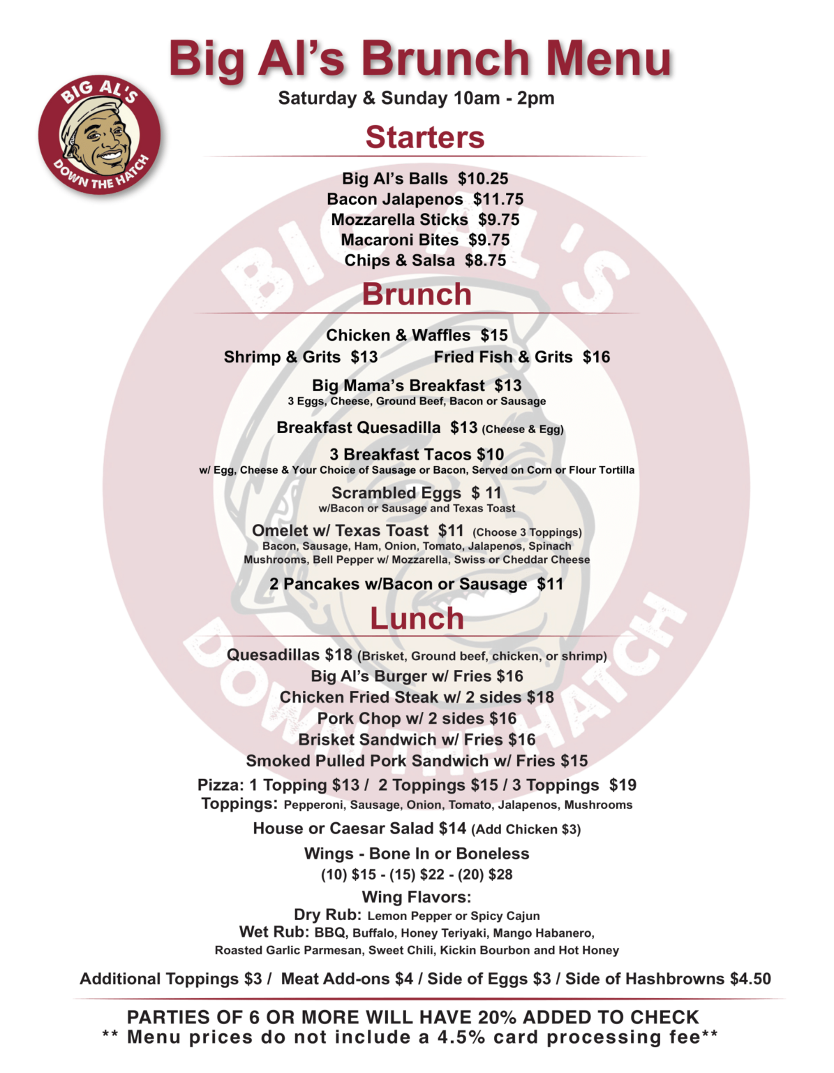 Big Al's Down the Hatch | Brunch